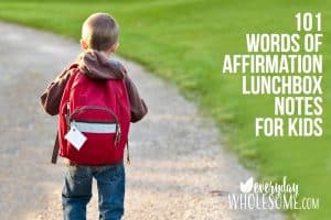 101 POSITIVE WORDS OF AFFIRMATION LUNCHBOX NOTES FOR KIDS – Everyday ...