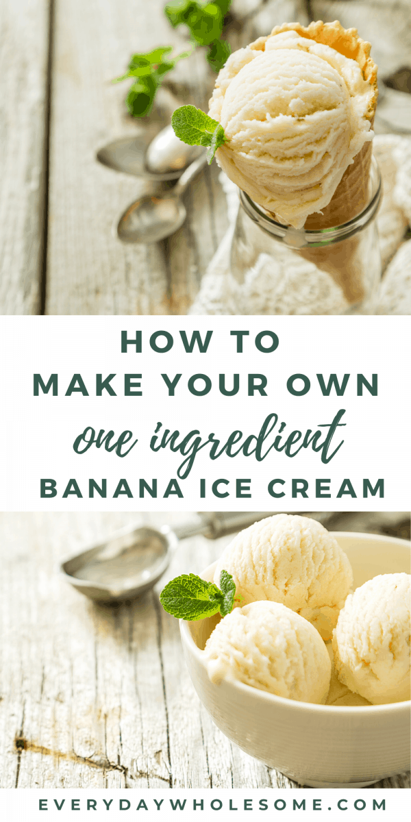 ONE INGREDIENT BANANA ICE CREAM RECIPE – Everyday Wholesome