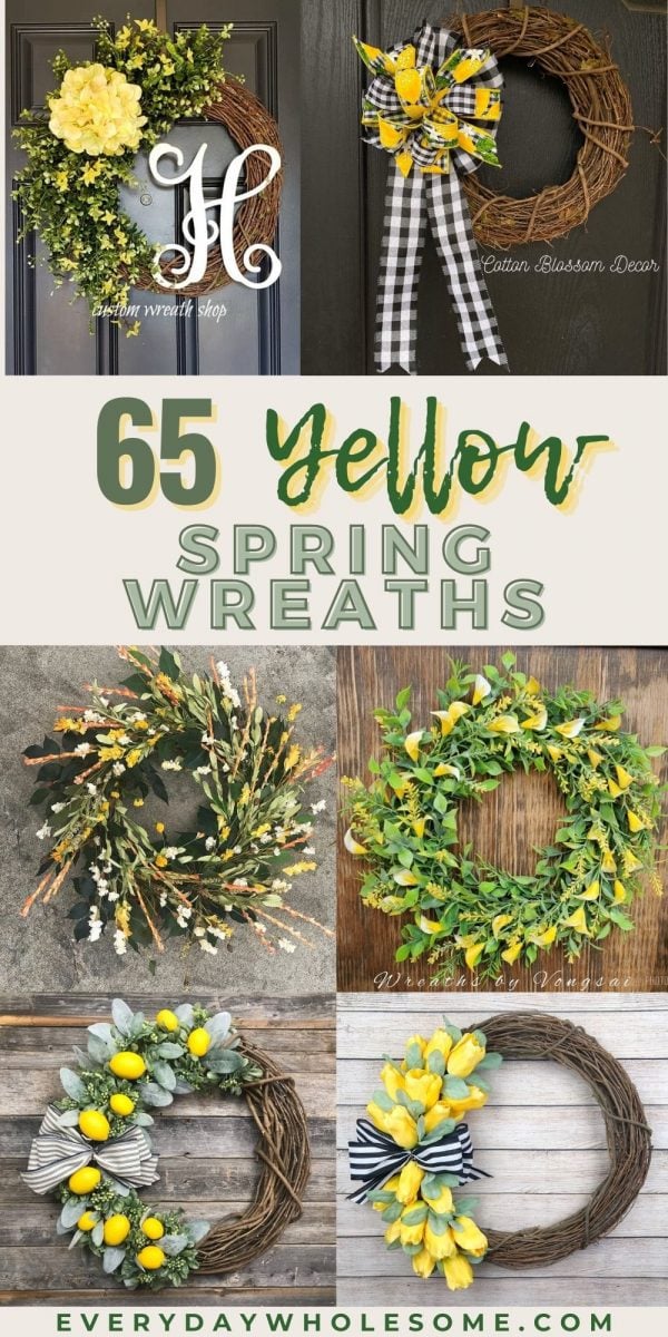 65 Yellow Spring and Summer Wreaths – Everyday Wholesome