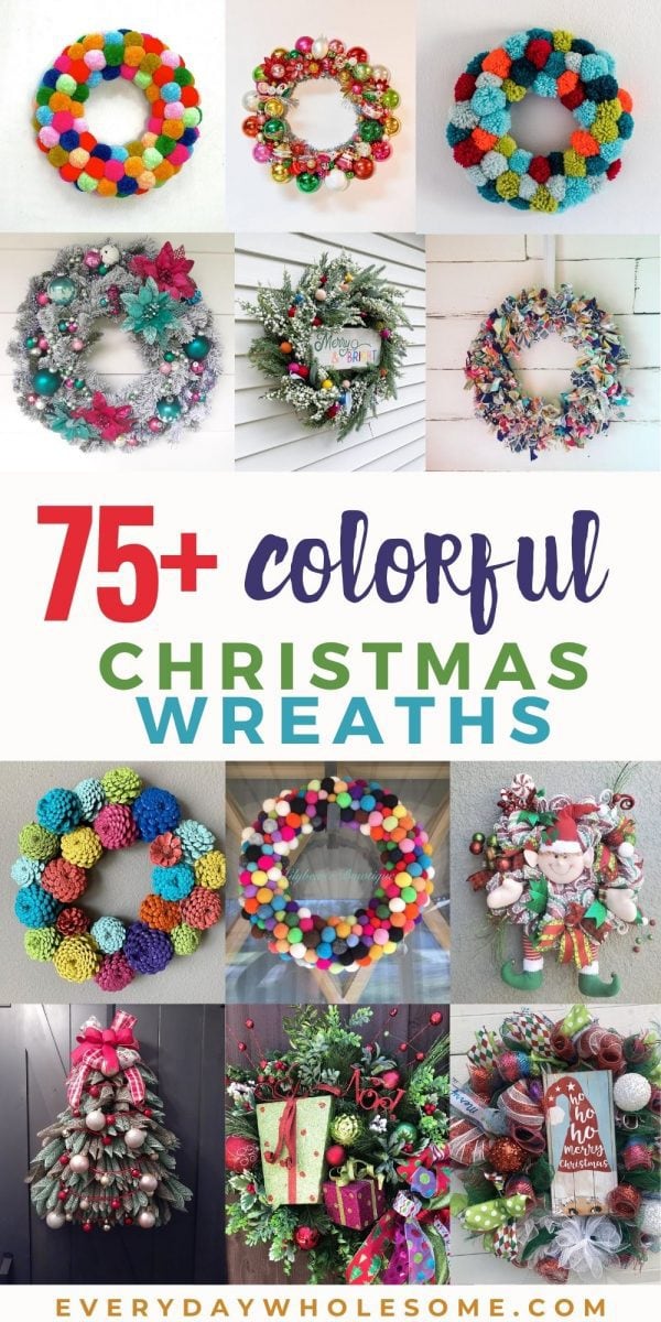75 Colorful Christmas Holiday Wreaths – Everyday Wholesome