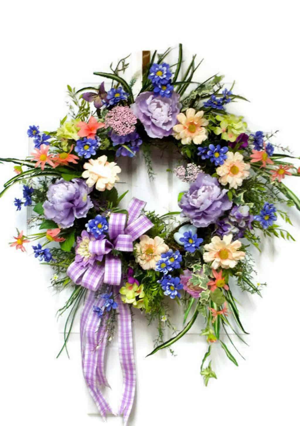 Everyday Wholesome | 100 Bright Spring Wreaths for the Front Door