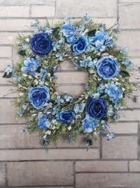 50 Blue Wreaths for Christmas, Winter, Holiday Home Decor – Everyday ...