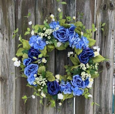 50 Blue Wreaths for Christmas, Winter, Holiday Home Decor – Everyday ...