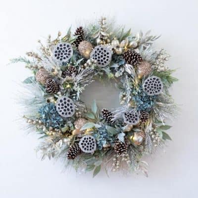 50 Blue Wreaths for Christmas, Winter, Holiday Home Decor – Everyday ...