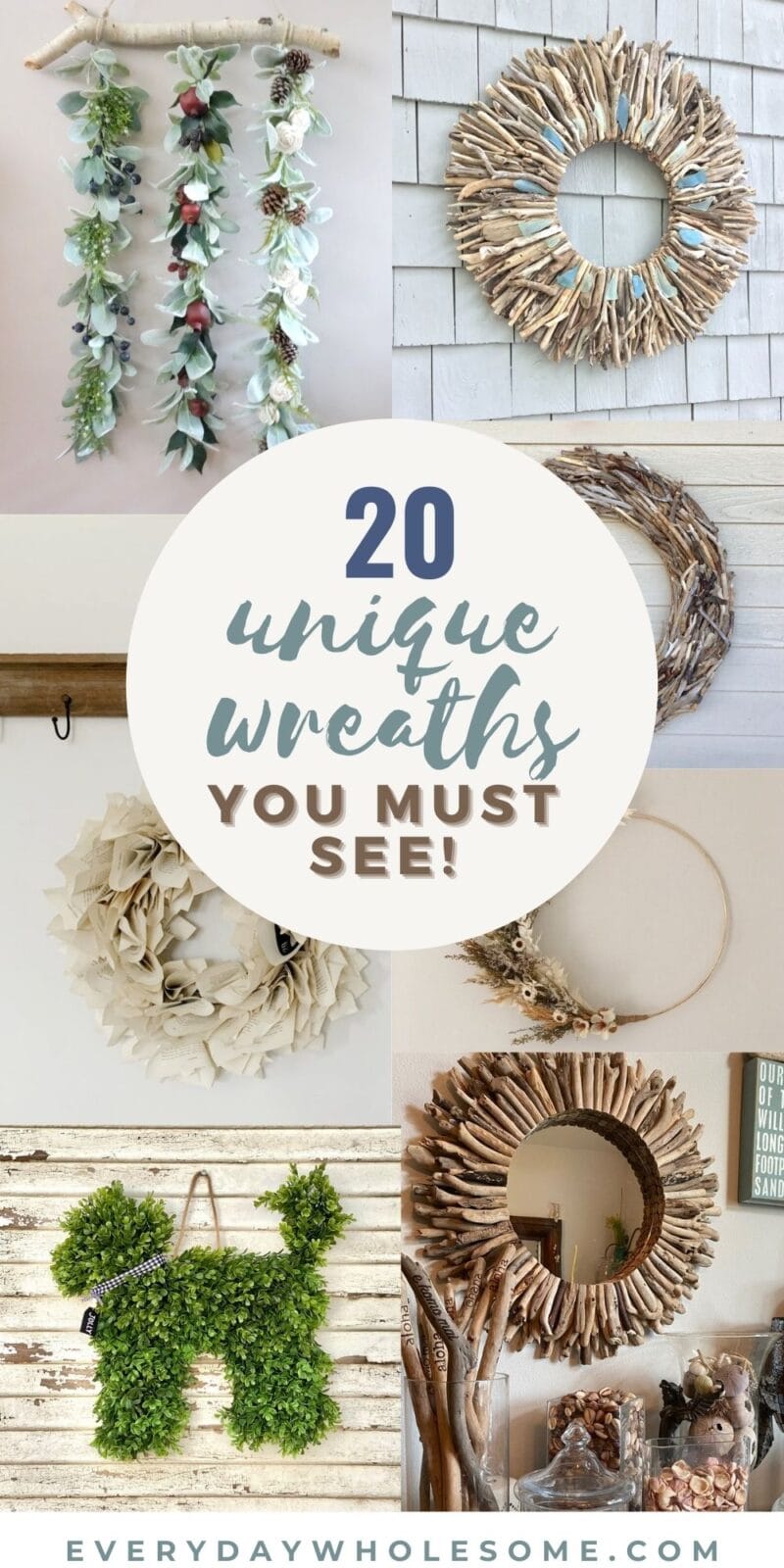 20 Unique & Modern Wreaths You Have To See – Everyday Wholesome