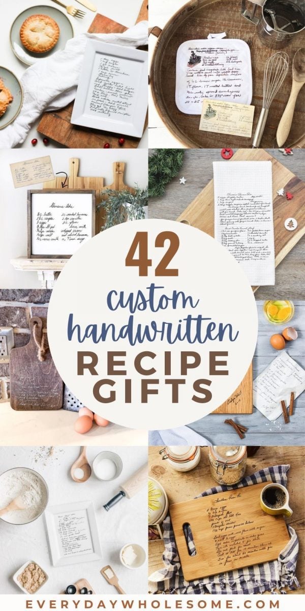 42 Custom Family Handwritten Recipe Gift Guide | Plates, Cutting Boards ...