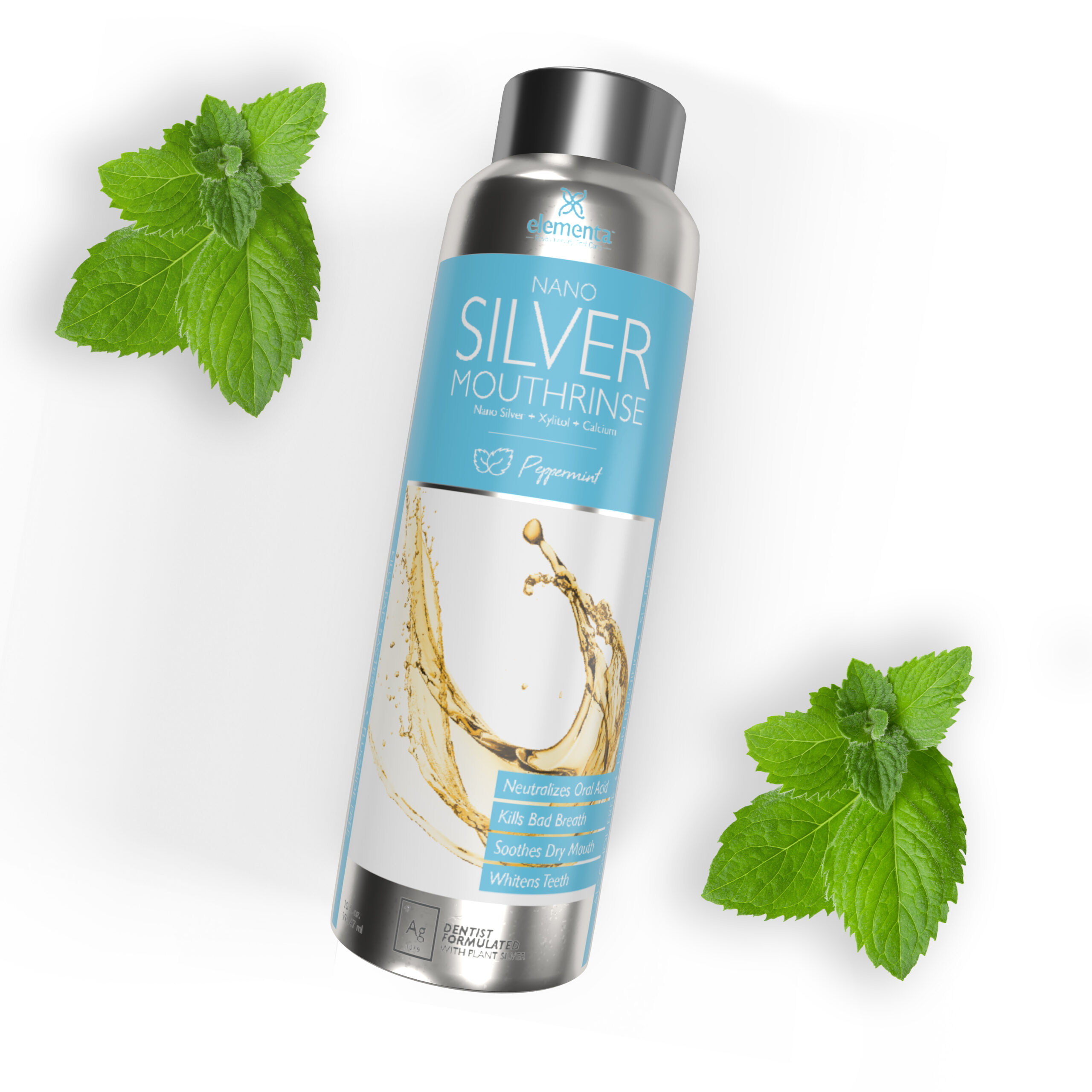 Elementa Nano Silver Mouthrinse, Peppermint | Everyday Wholesome
