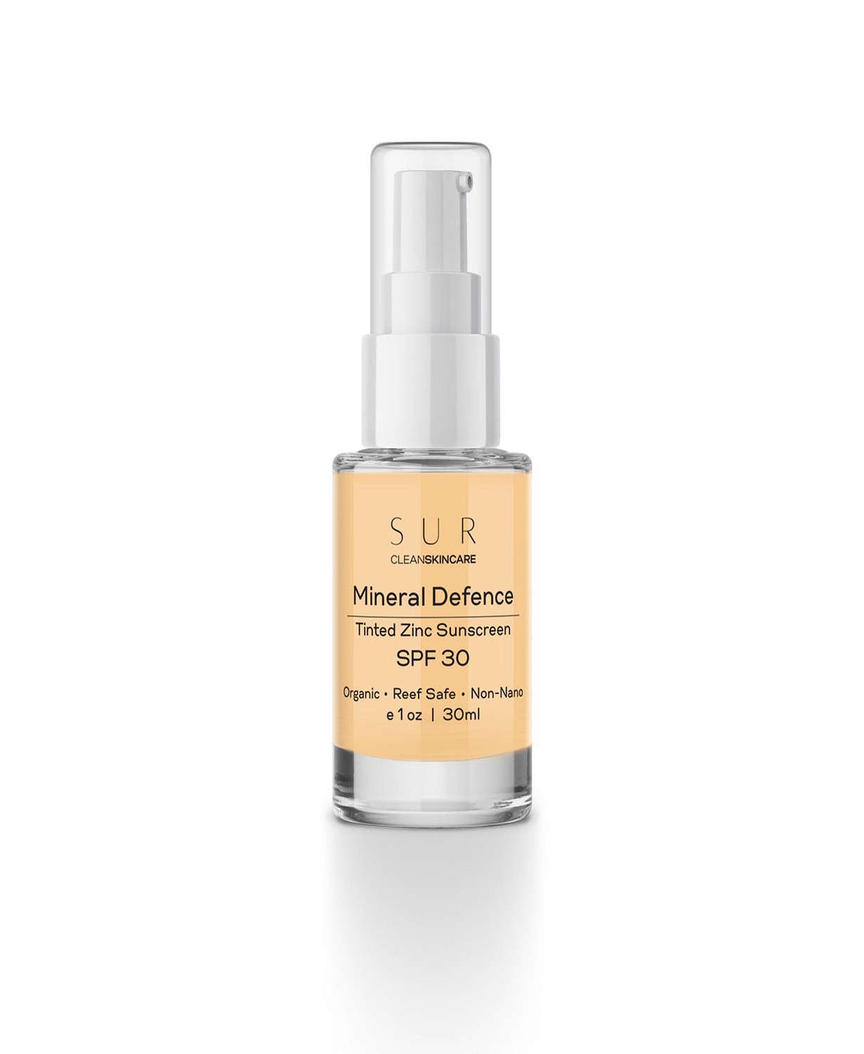 Sur Clean Skincare Mineral Defense Tinted Zinc Sunscreen Lotion, SPF 30 ...