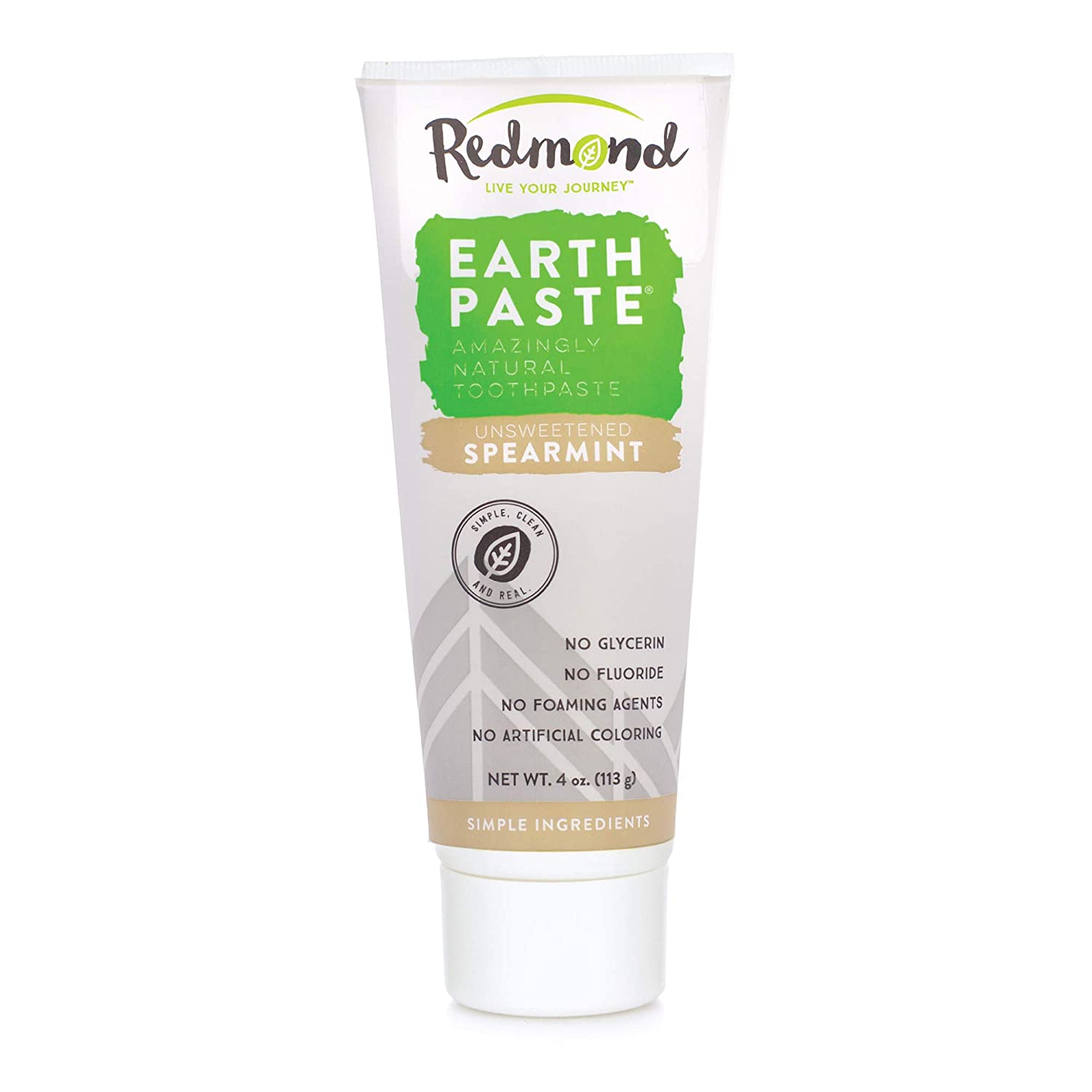 Redmond Earthpaste Natural Toothpaste, Unsweetened Spearmint – Everyday ...