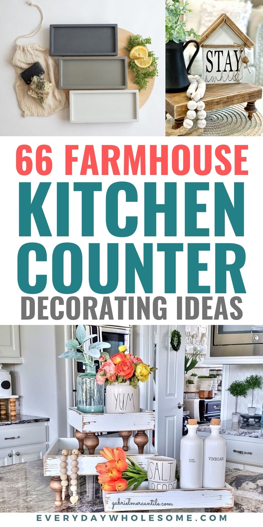 66 Modern Farmhouse Kitchen Counter Decor Ideas – Everyday Wholesome
