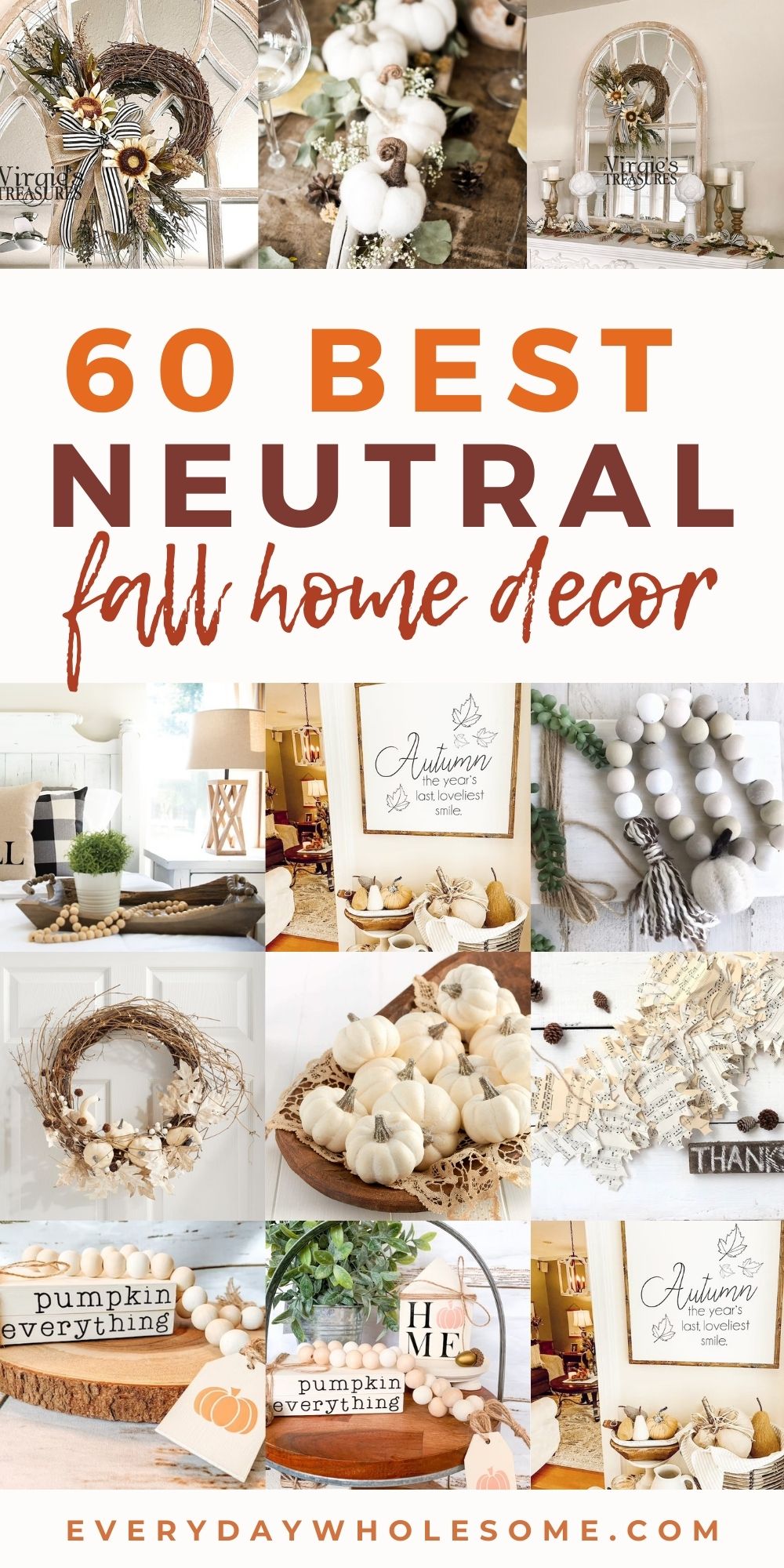 60+ Neutral Fall Home Decor Ideas for your Autumn Home – Everyday Wholesome
