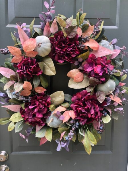 20 Pink & Purple Fall Wreaths for your Autumn Front Porch Decor ...