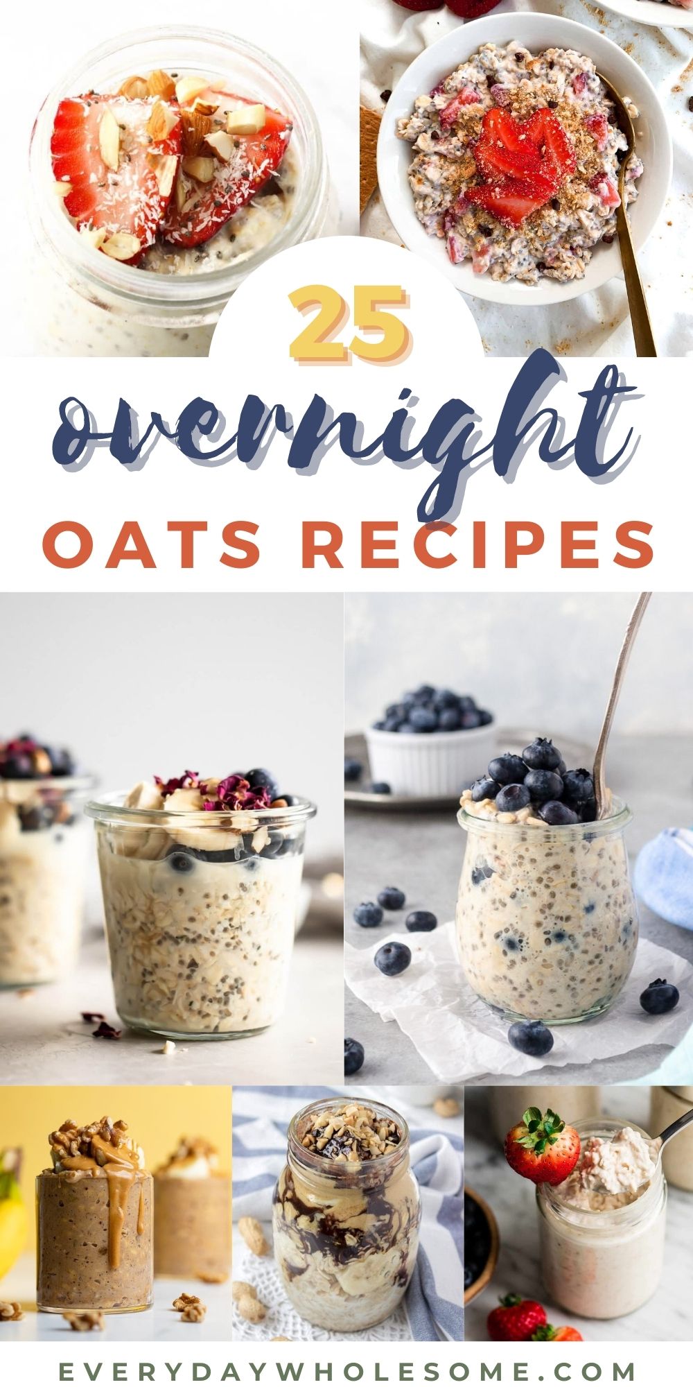 25 Overnight Oats Recipes – Easy, Healthy, Quick – Everyday Wholesome