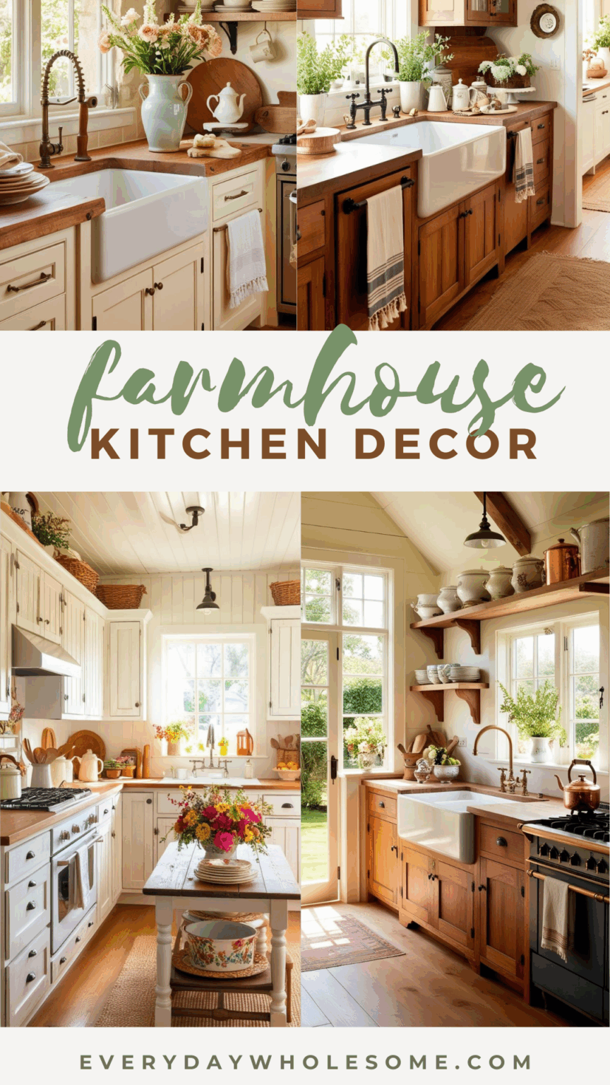 10 Farmhouse Kitchen Decor Ideas You’ll Love – Everyday Wholesome