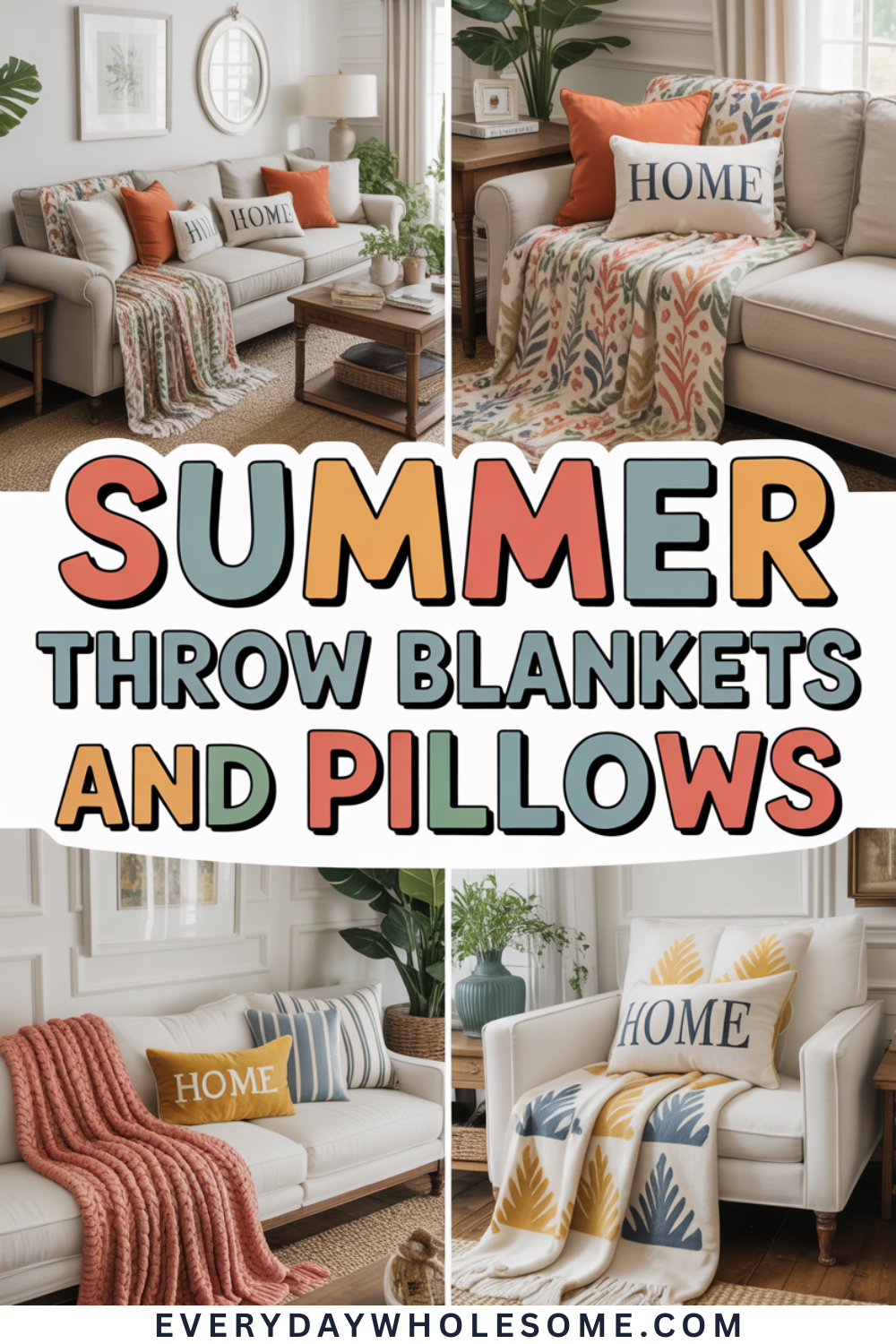 15 Trendy Summer Throw Blankets and Pillows for Your Home – Everyday ...