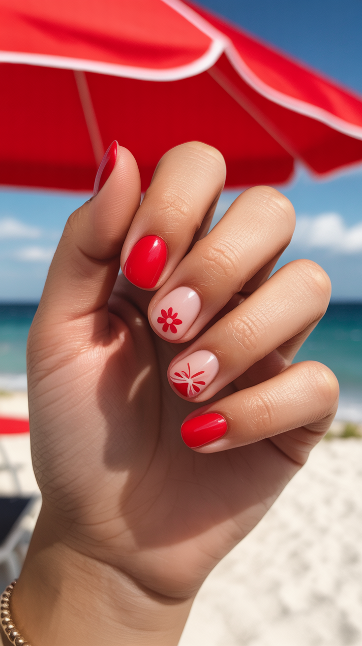 25 Summer Red Nails That Sizzle: Designs, Color Tips & Seasonal Styles ...