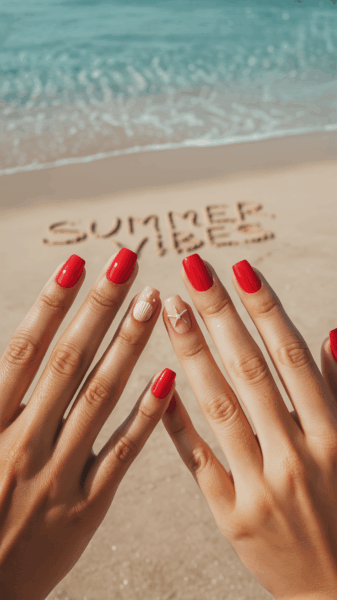 Everyday Wholesome | 25 Summer Red Nails That Sizzle: Designs, Color ...