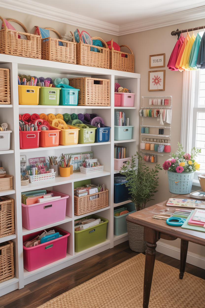 30 Creative Craft Room Organization Ideas to Maximize Your Space ...