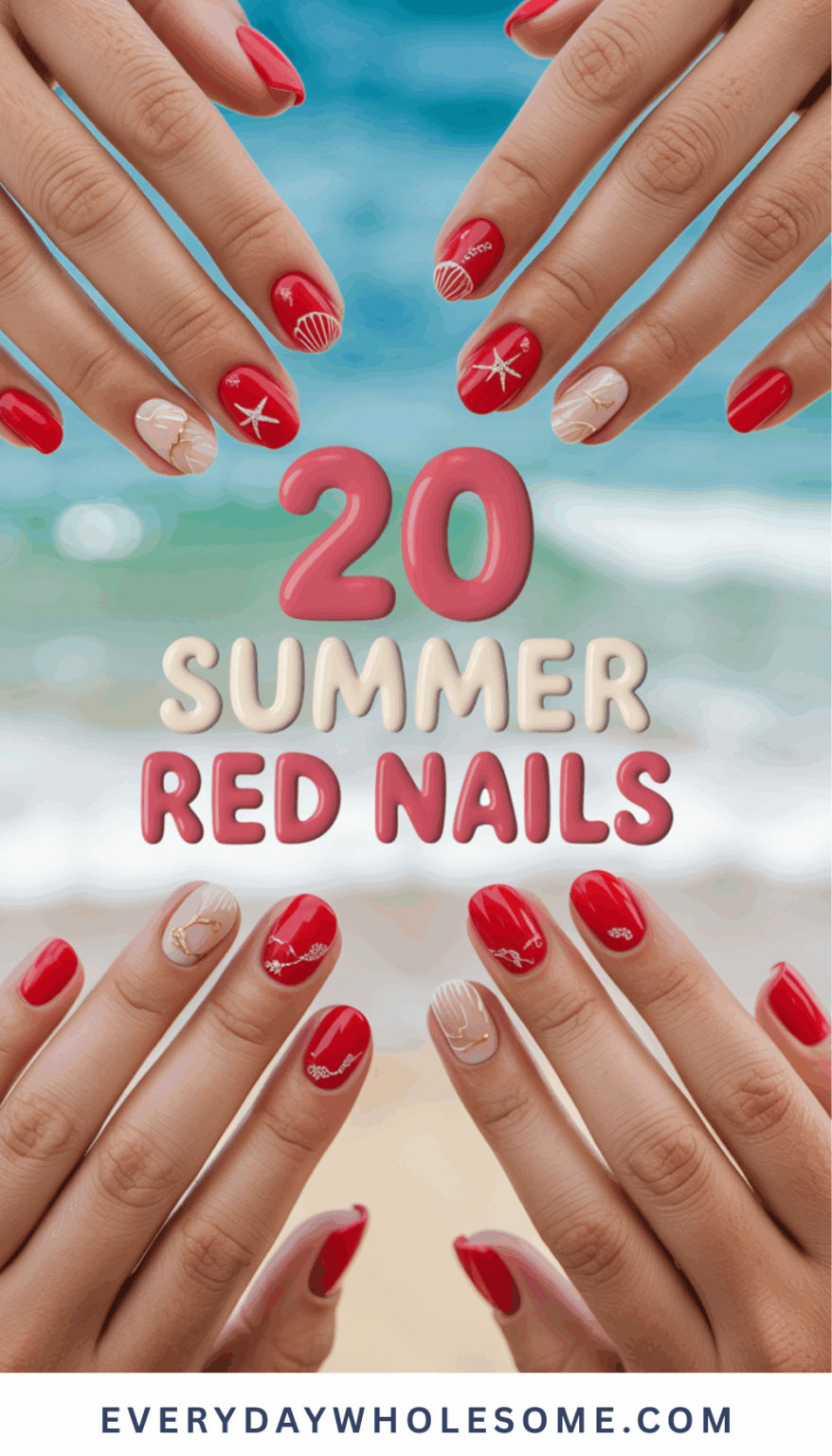 25 Summer Red Nails That Sizzle: Designs, Color Tips & Seasonal Styles ...