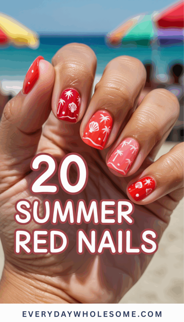 Everyday Wholesome | 25 Summer Red Nails That Sizzle: Designs, Color ...