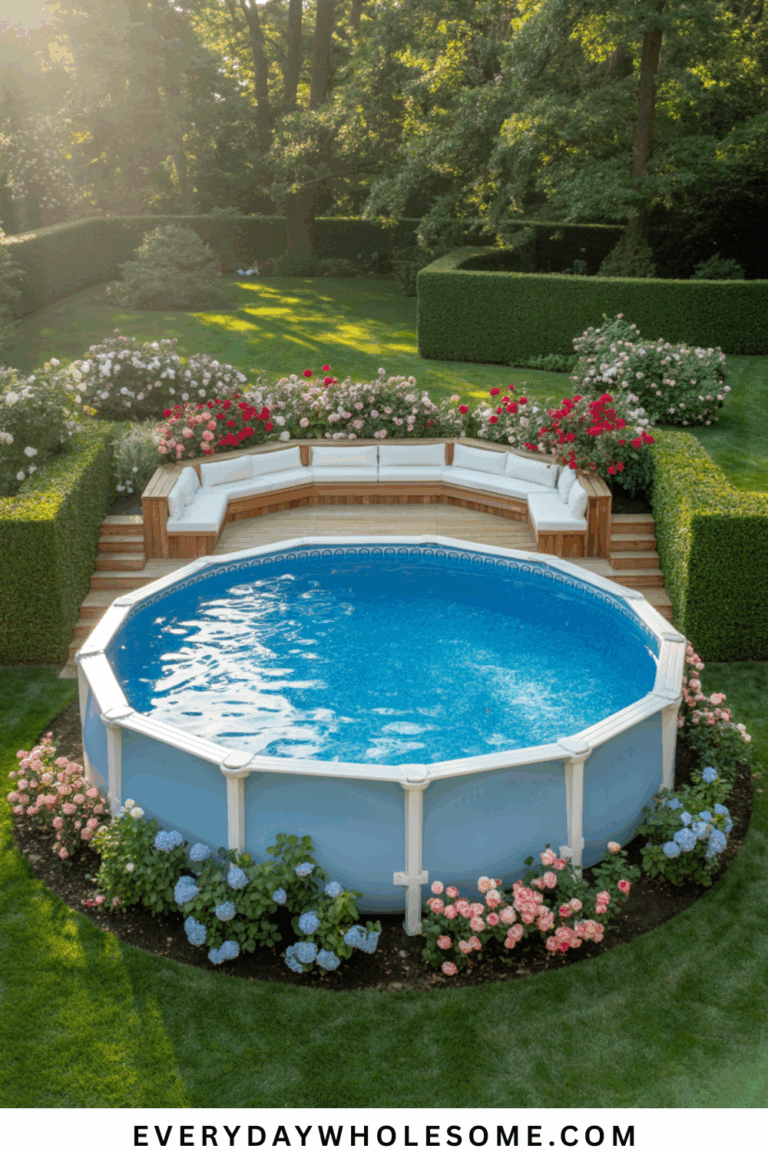 9 Stunning Landscaping Ideas for Above Ground Pools – Everyday Wholesome