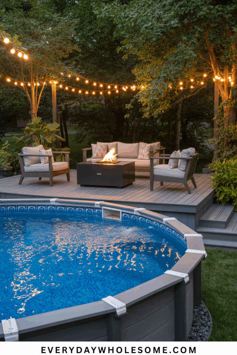 9 Stunning Landscaping Ideas for Above Ground Pools – Everyday Wholesome