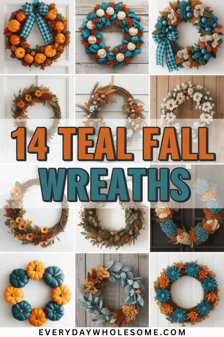 14 Gorgeous Teal Fall Wreaths for a Stylish Autumn Door – Everyday ...