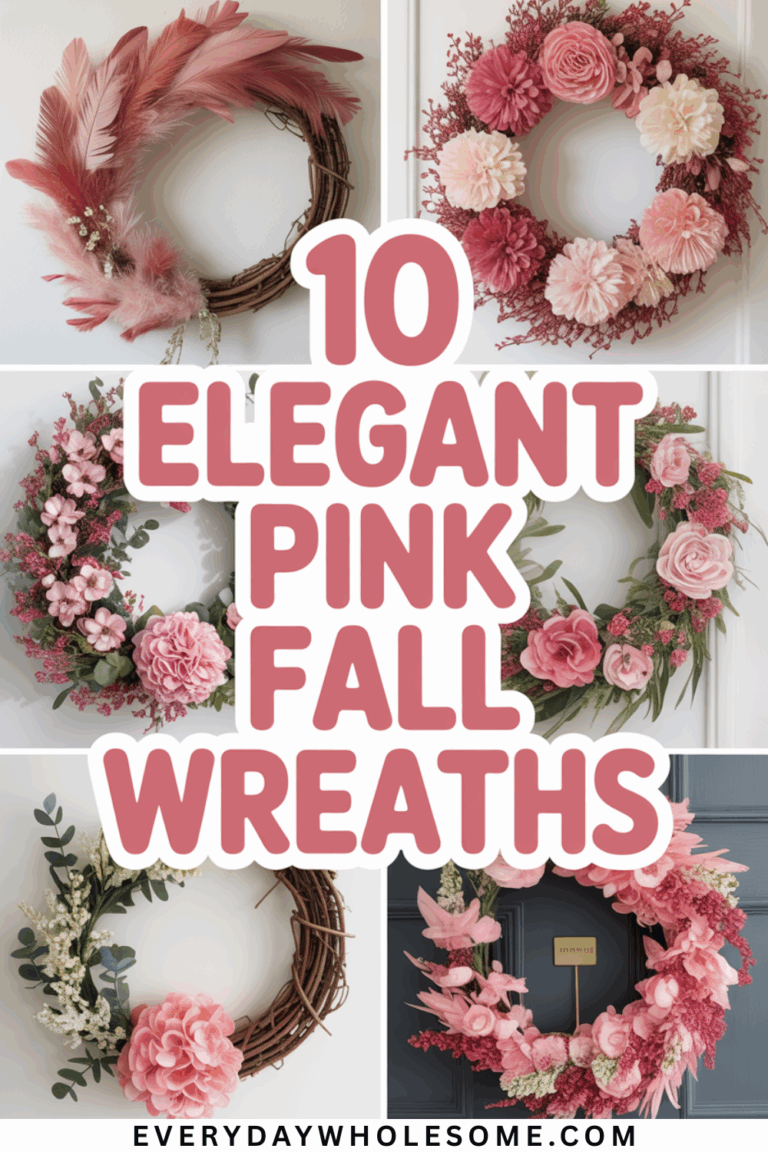 10 Stunning Pink Fall Wreaths for Your Front Door – Everyday Wholesome