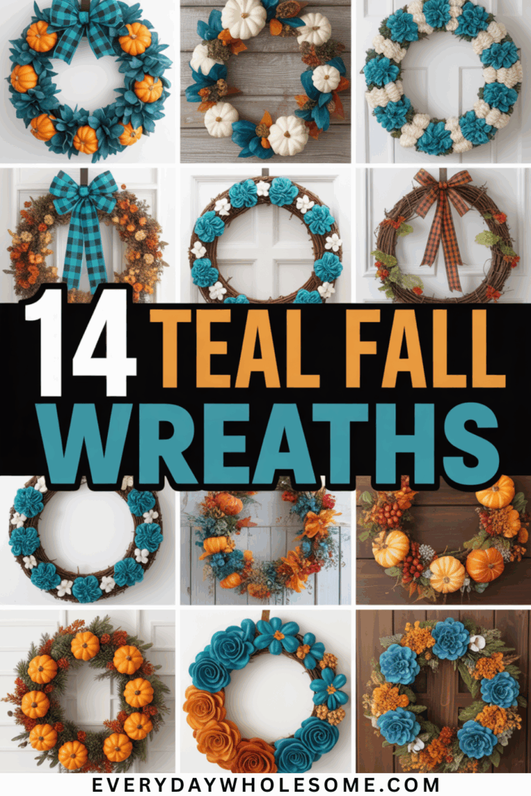 14 Gorgeous Teal Fall Wreaths for a Stylish Autumn Door – Everyday ...