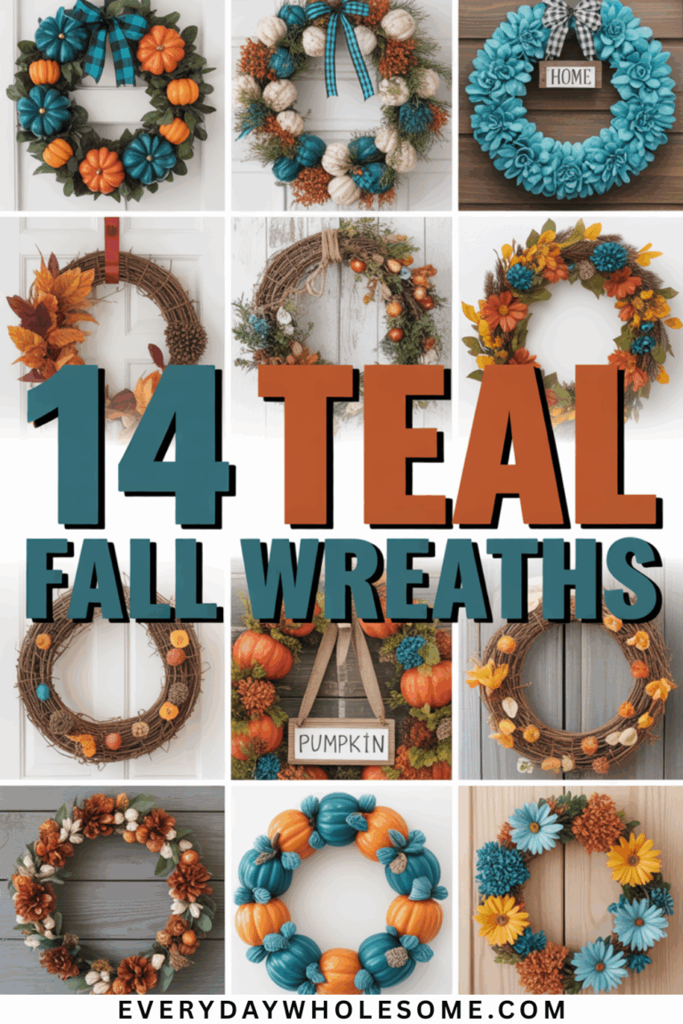 14 Gorgeous Teal Fall Wreaths for a Stylish Autumn Door – Everyday ...