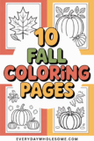 10 Cute Fall Coloring Pages to Spark Your Creativity – Everyday Wholesome