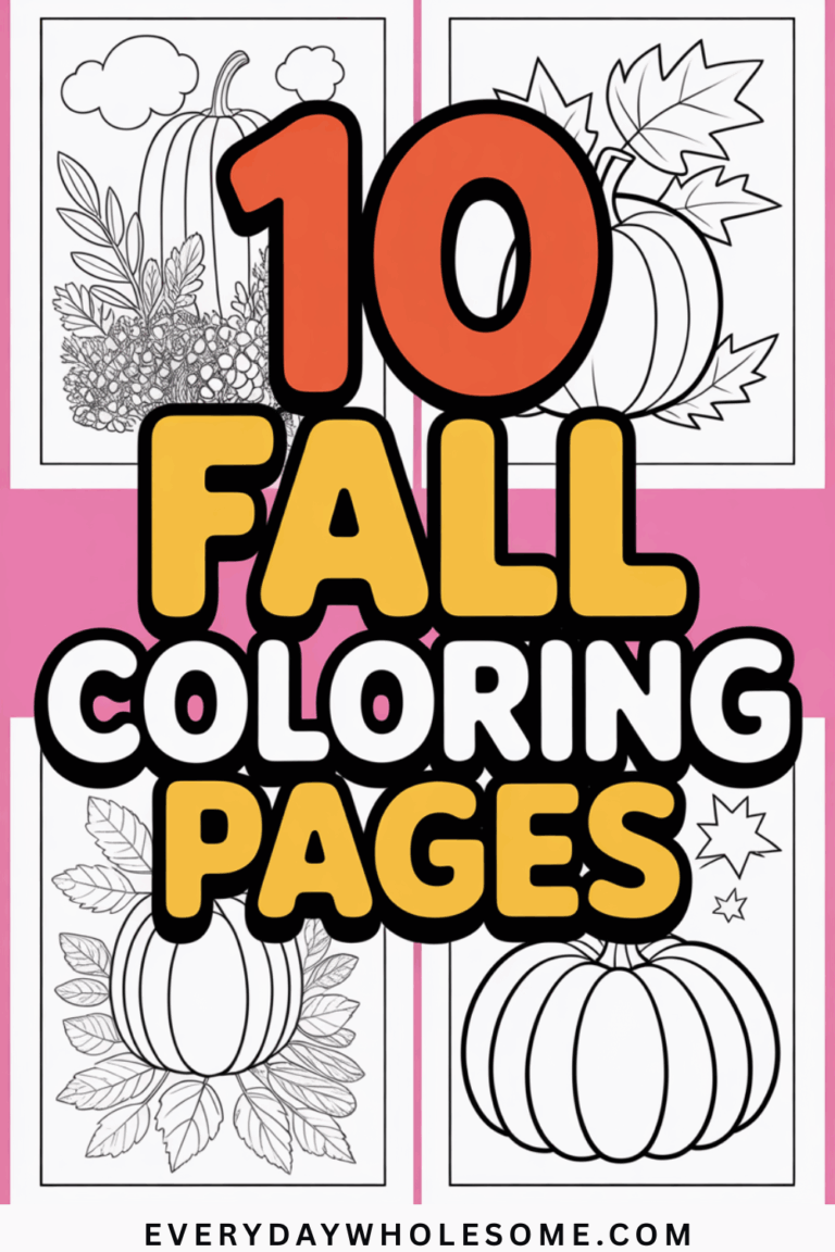 10 Cute Fall Coloring Pages to Spark Your Creativity – Everyday Wholesome