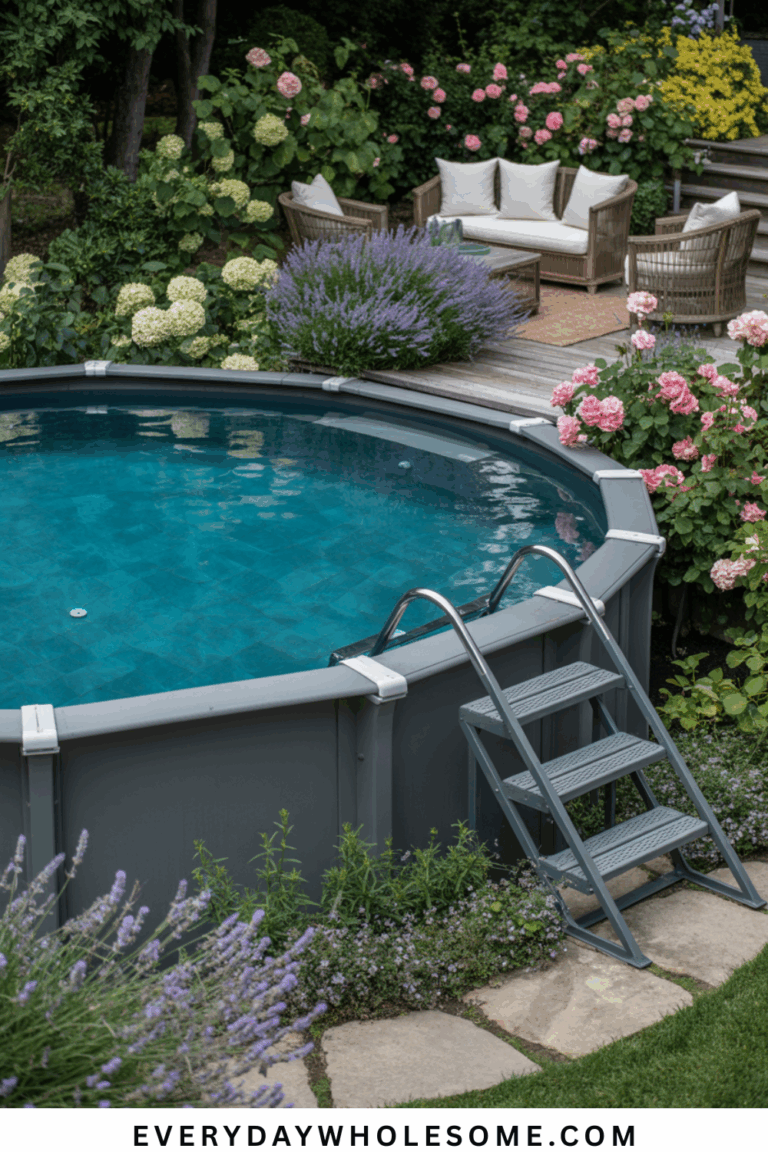 9 Stunning Landscaping Ideas for Above Ground Pools – Everyday Wholesome