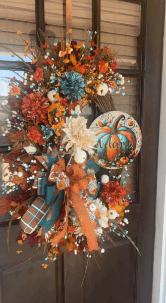 14 Gorgeous Teal Fall Wreaths for a Stylish Autumn Door – Everyday ...
