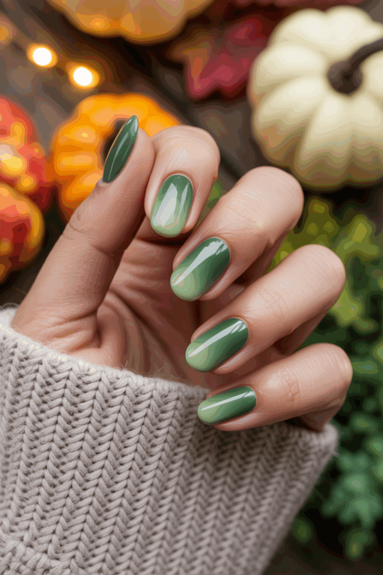 15 Green Fall Nails Perfect for Seasonal Style and Elegance – Everyday ...