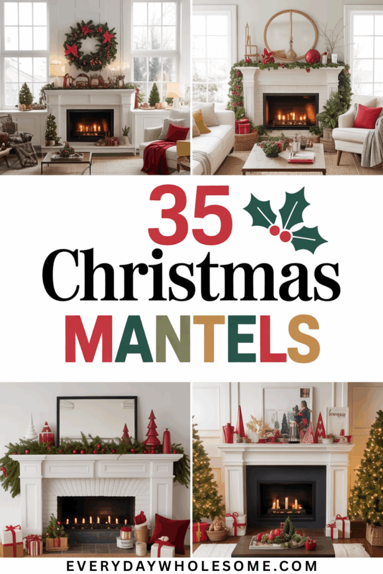 35 Mantels Decorated for Christmas Inspiring Festive and Elegant ...