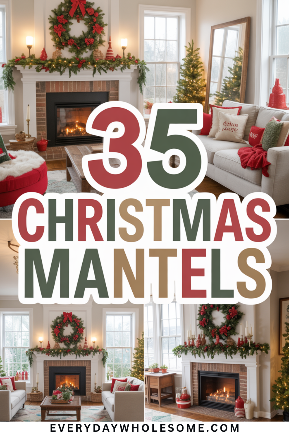 35 Mantels Decorated for Christmas Inspiring Festive and Elegant ...