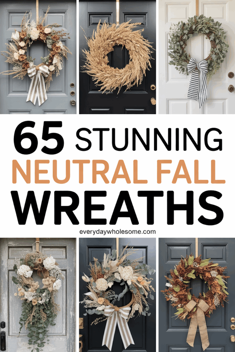 65 Neutral Fall Wreath Ideas for a Cozy, Elegant Front Door – Everyday ...