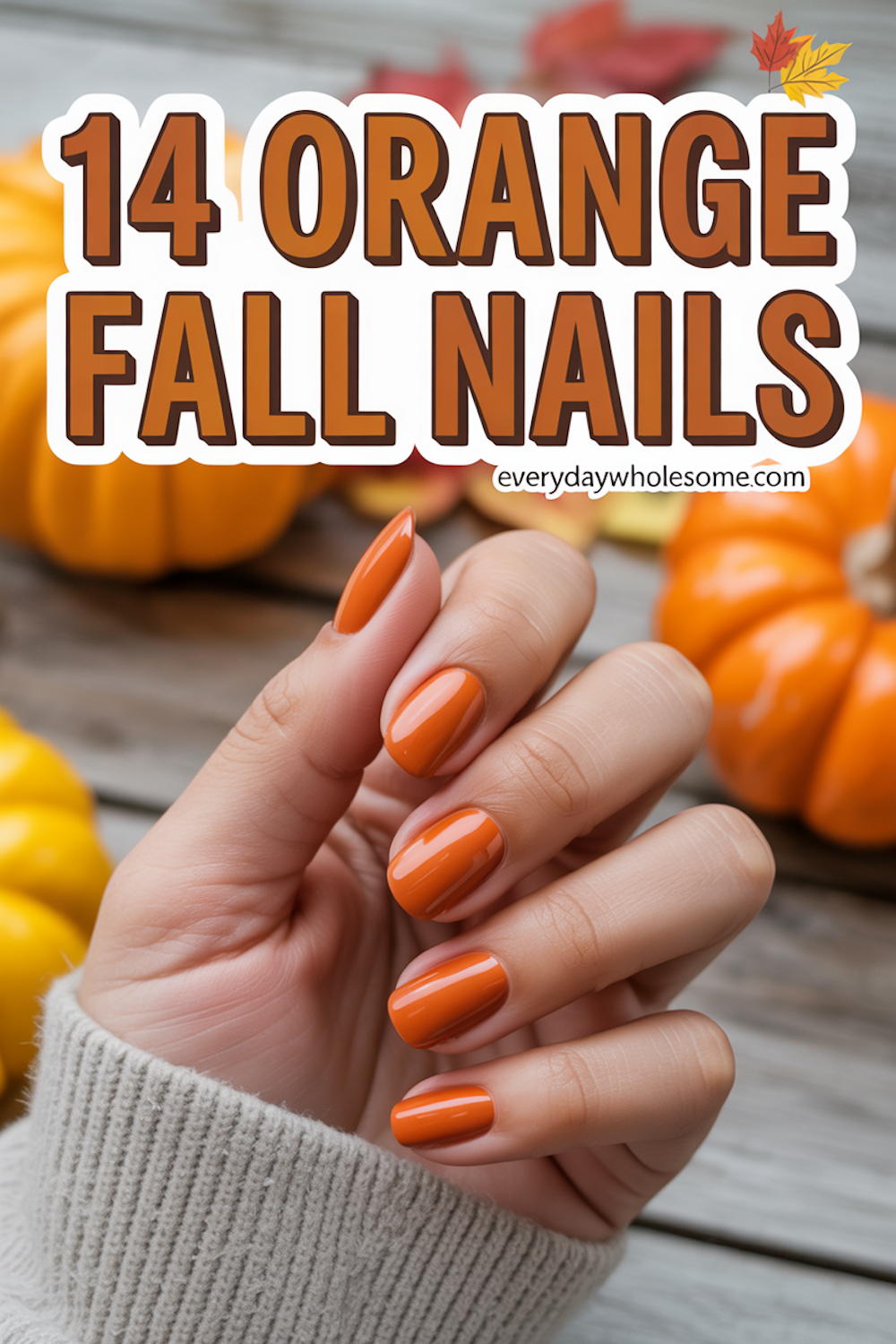 14 Orange Fall Nails Colors and Designs for a Stylish Seasonal Look ...