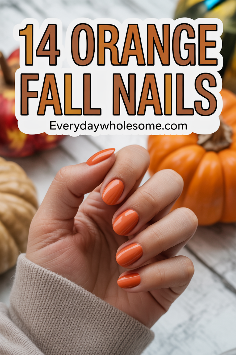 14 Orange Fall Nails Colors and Designs for a Stylish Seasonal Look ...