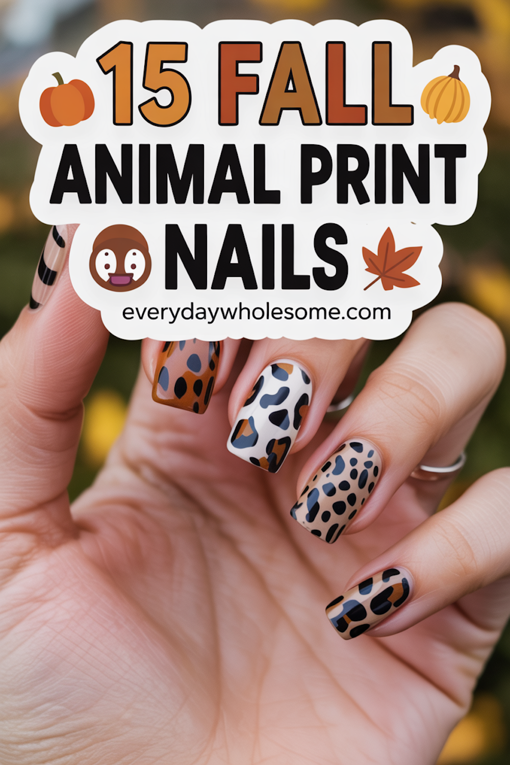 15 Fall Animal Print Nails Ideas To Elevate Your Seasonal Style ...