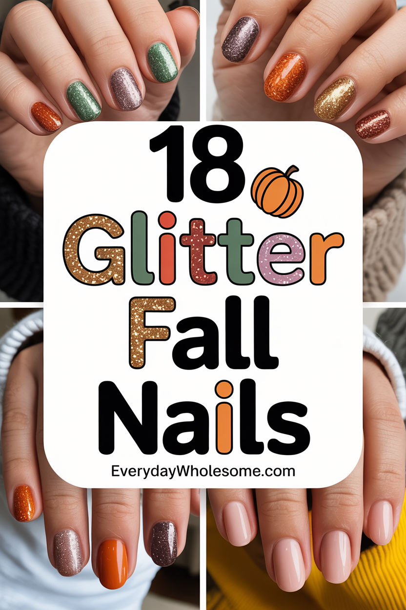 18 Stunning Fall Glitter Nail Designs You Need to Try – Everyday Wholesome
