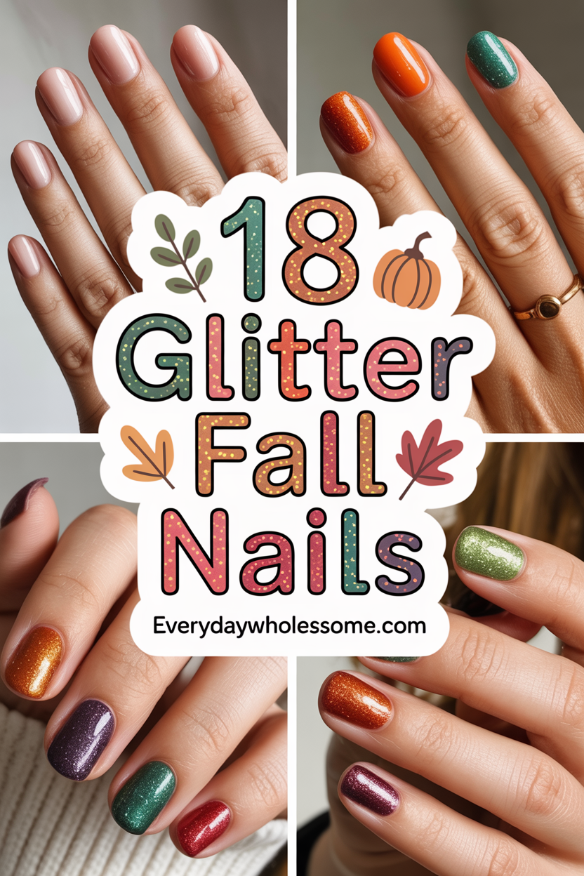 18 Stunning Fall Glitter Nail Designs You Need to Try – Everyday Wholesome
