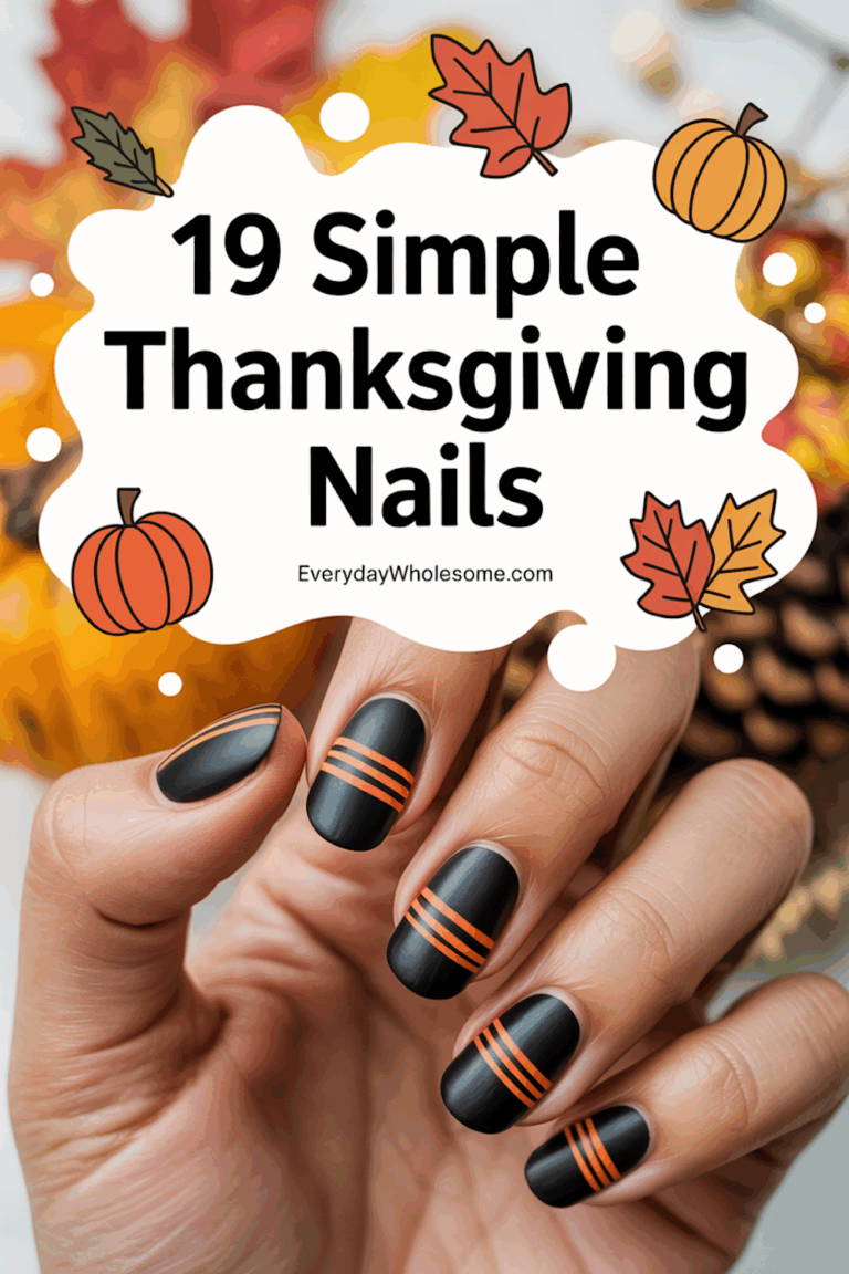 19 Simple Thanksgiving Nails Simple Ideas for Effortless Festive Style ...