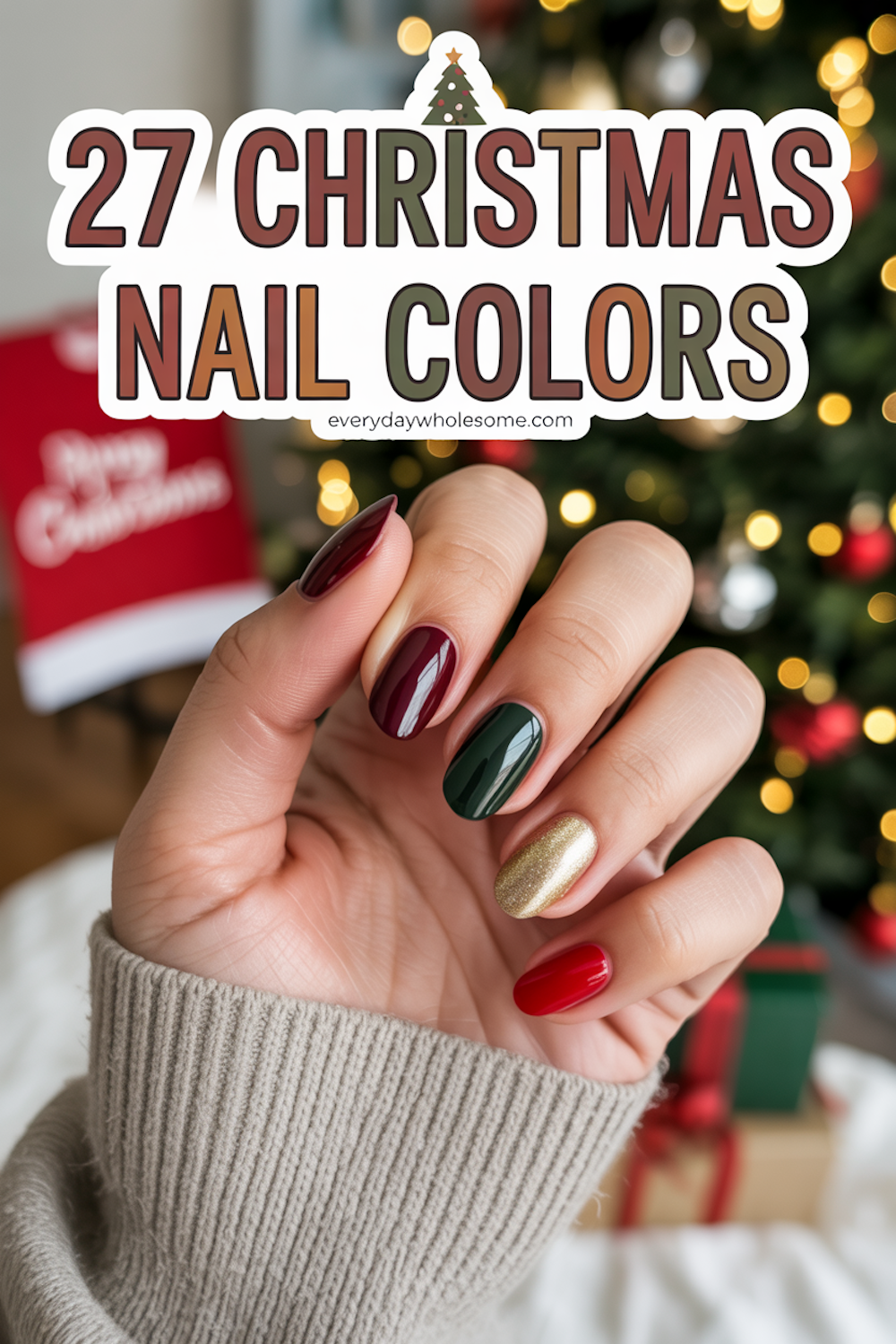27 Christmas Nail Colors for a Festive and Stylish Holiday Look ...