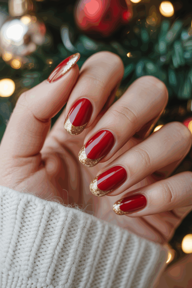 17 Almond Shaped Christmas Nails Ideas That Elevate Your Holiday Style ...