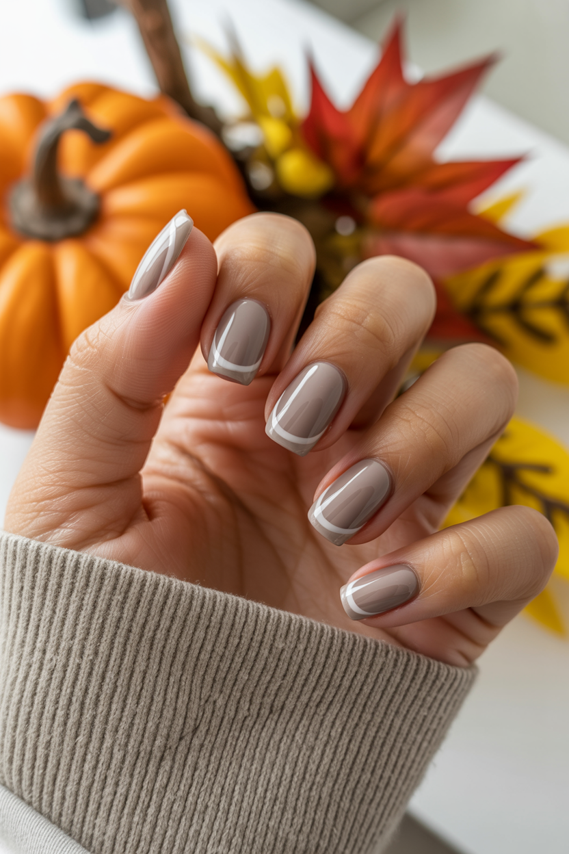 12 Fall French Tip Nail Ideas To Elevate Your Autumn Manicure Trends ...