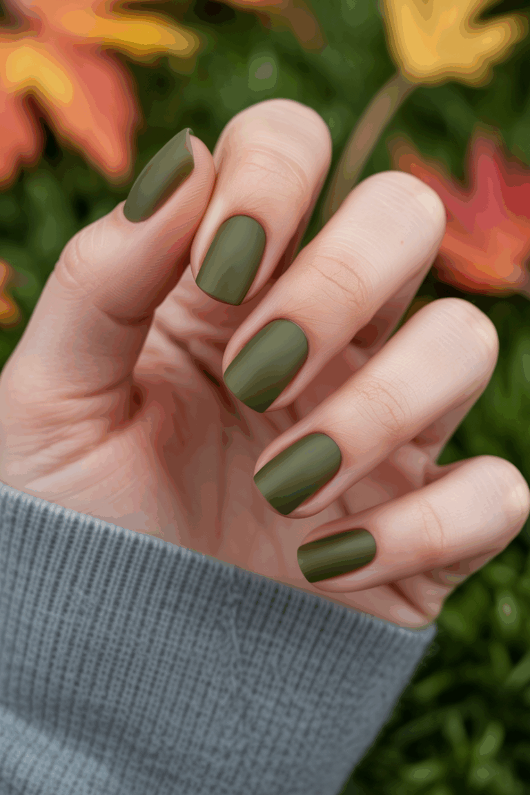 16 Green Autumn Nails Ideas to Elevate Your Fall Look – Everyday Wholesome