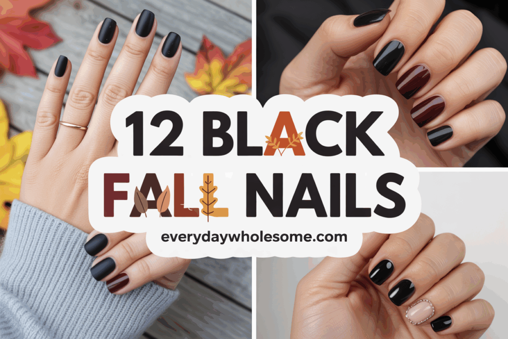 12 Stunning Black Fall Nail Design Ideas You’ll Love – Everyday Wholesome
