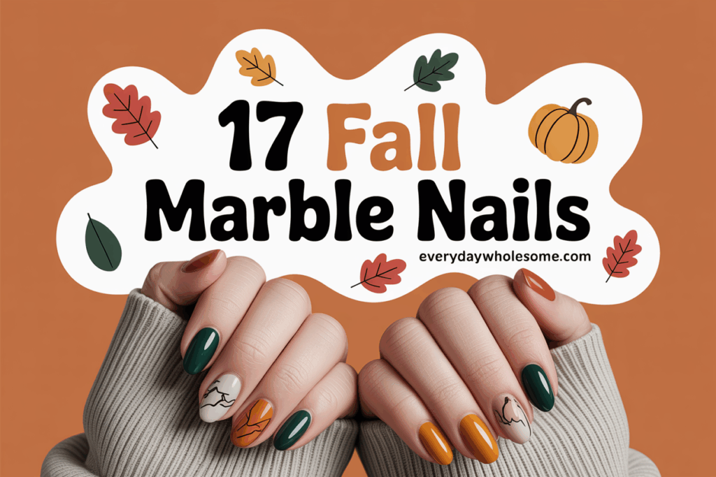 17 Fall Marble Nail Ideas To Elevate Your Seasonal Style – Everyday ...